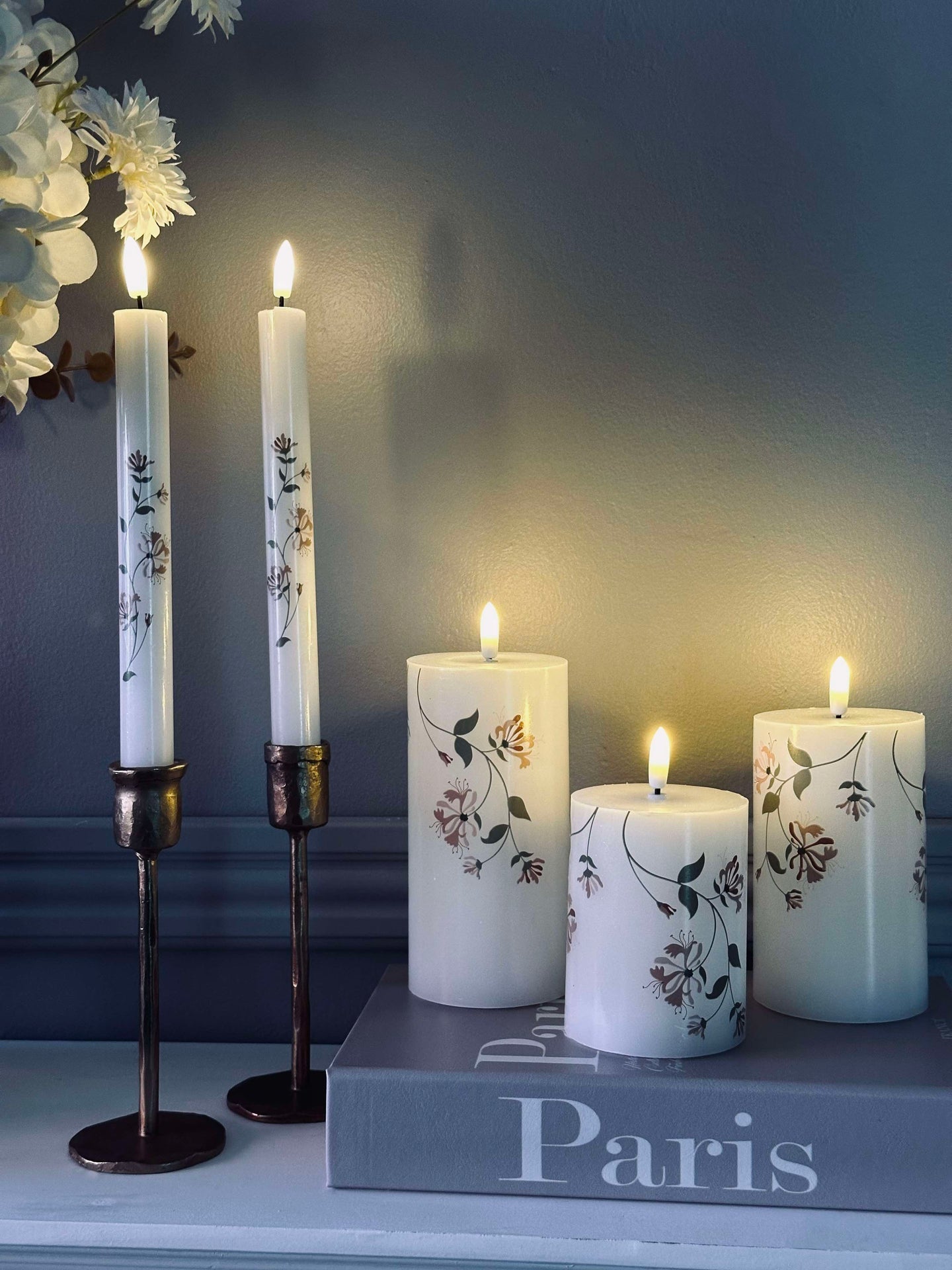 LED Rose flower – Sett med 3 stk og fjernkontroll – VIAMAJA