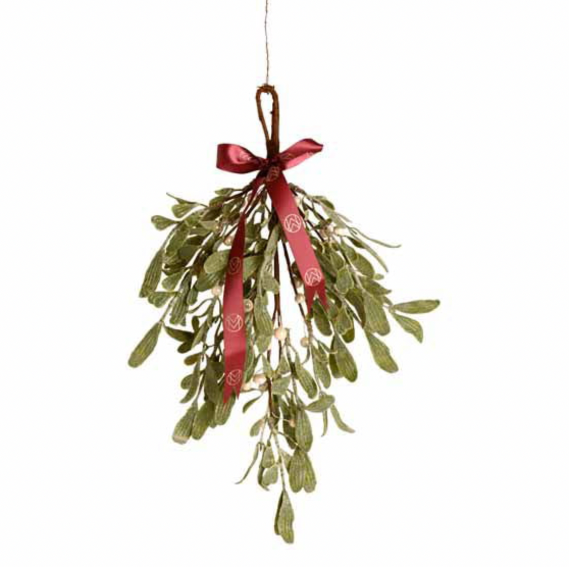 Misteltein med sløyfe | Eviggrønn dekorasjon | 40cm – VIAMAJA