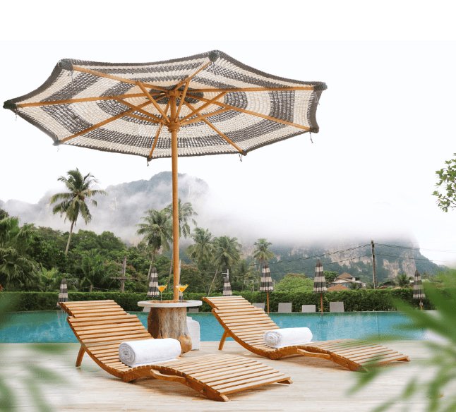 Teak Solstol - sammenleggbar | Elegant design – VIAMAJA